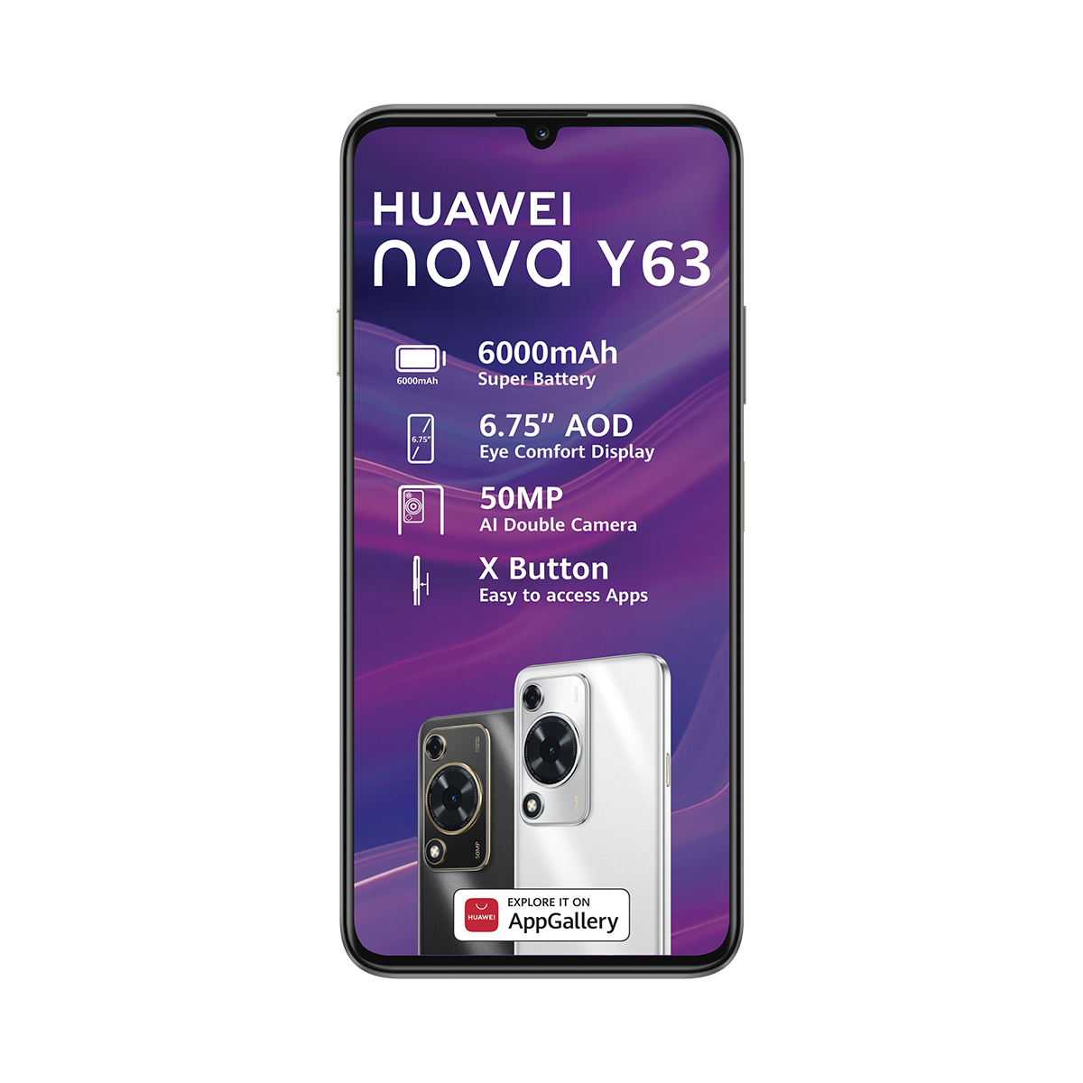 Huawei Nova Y63 Silver 128GB Dual Sim – PEP Cell