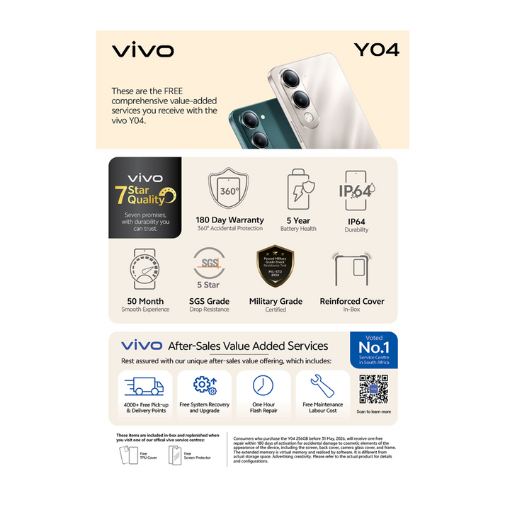 Vivo Y04 256GB Dual Sim Gold – PEP Cell