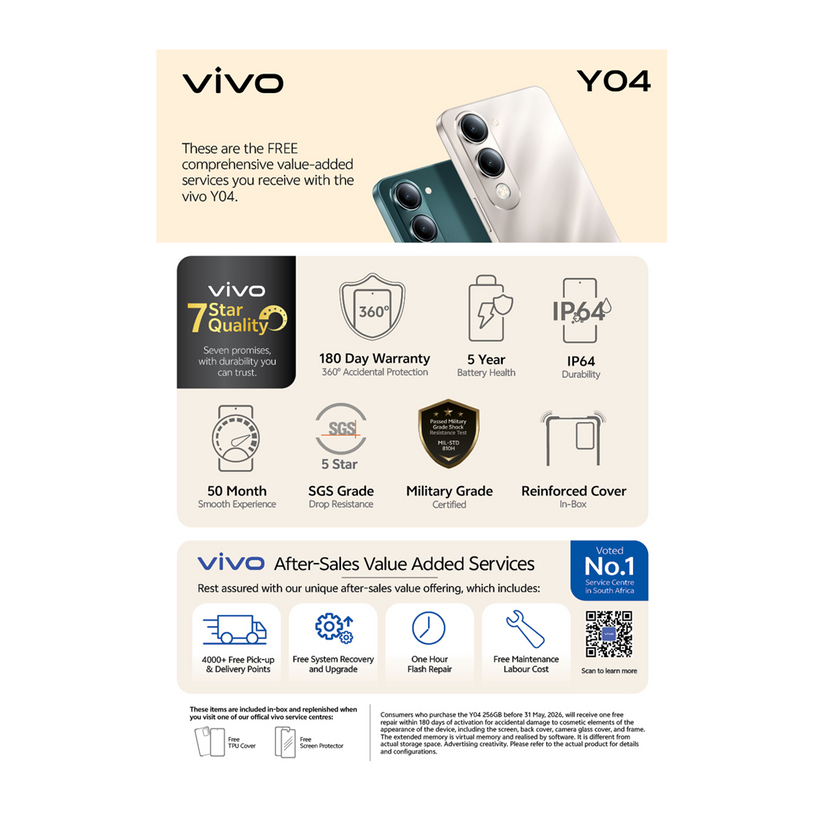 Vivo Y04 256GB Dual Sim Gold – PEP Cell