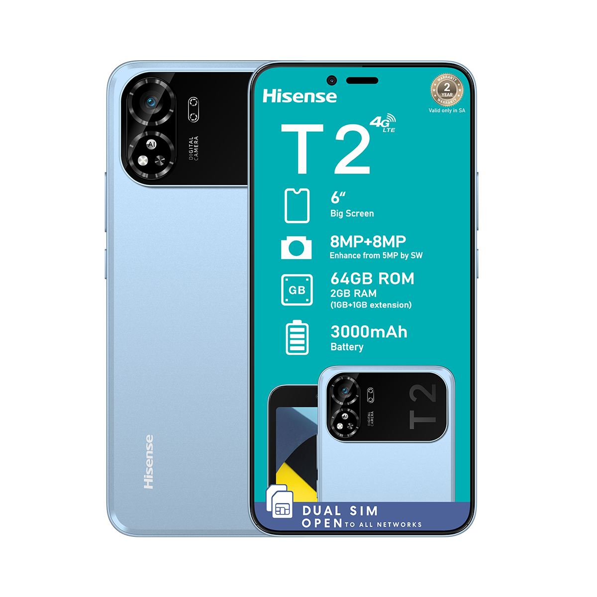 Hisense T2 64GB Dual Sim – PEP Cell