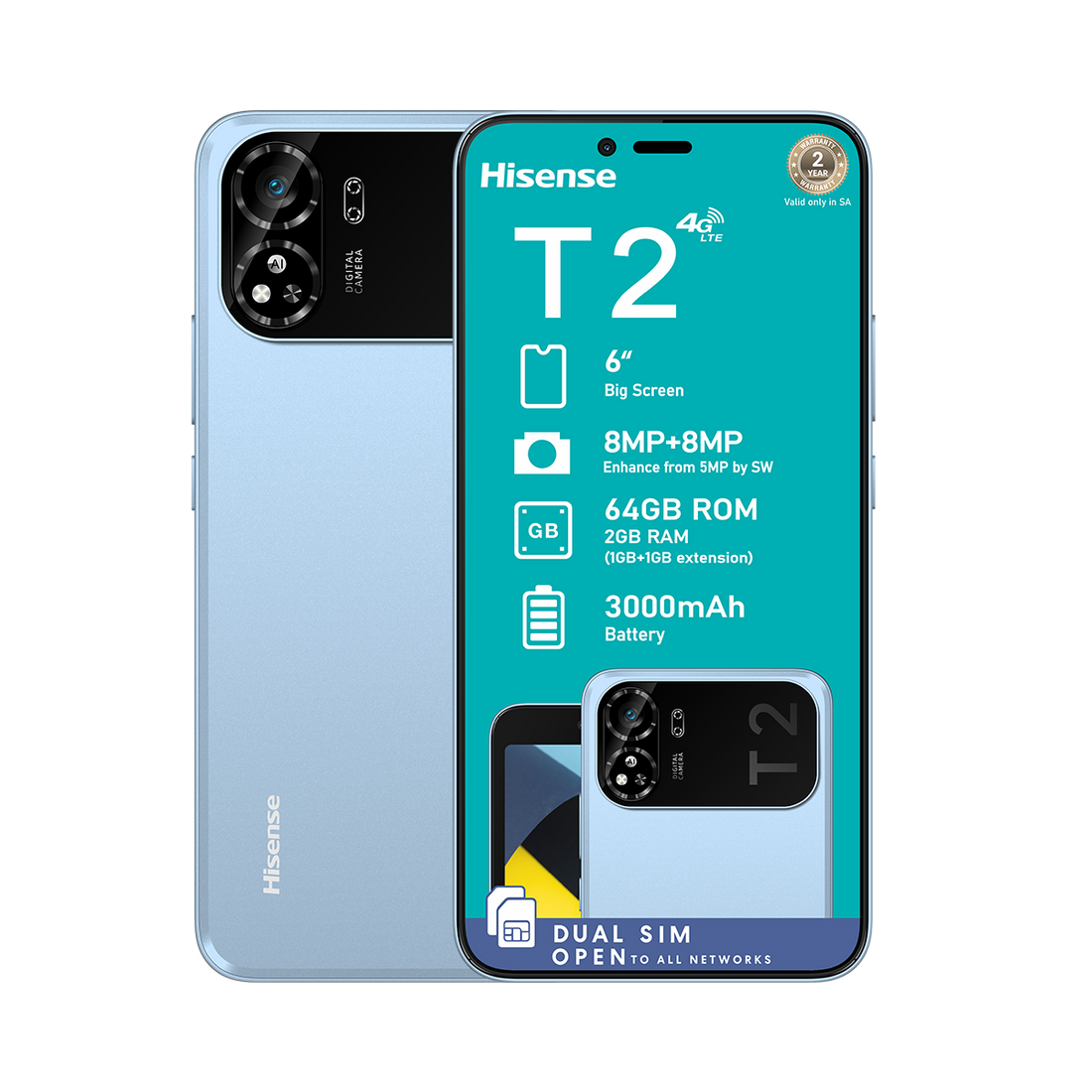 Hisense T2 64GB Dual Sim – PEP Cell