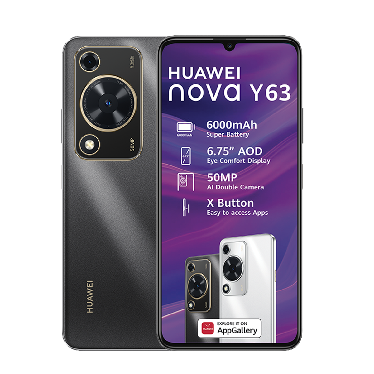 Huawei Nova Y63 128GB Dual Sim Black – PEP Cell