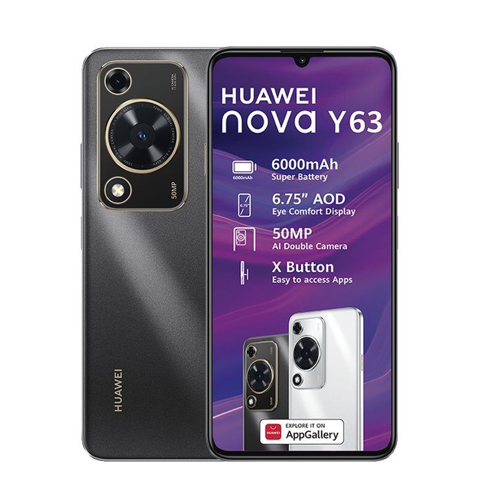 Huawei Nova Y63 128GB Dual Sim Black – PEP Cell