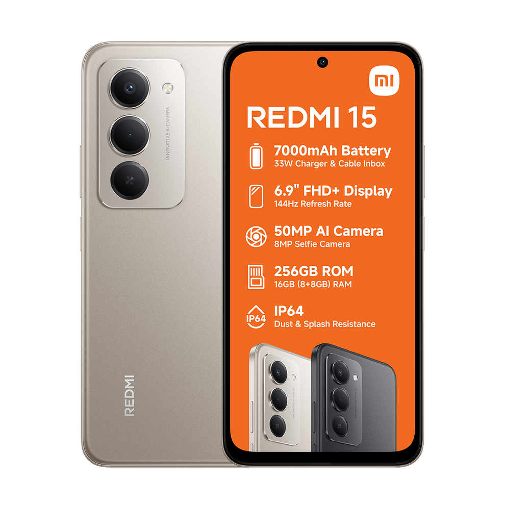 Xiaomi Redmi 15 256GB Dual Sim Gold – PEP Cell